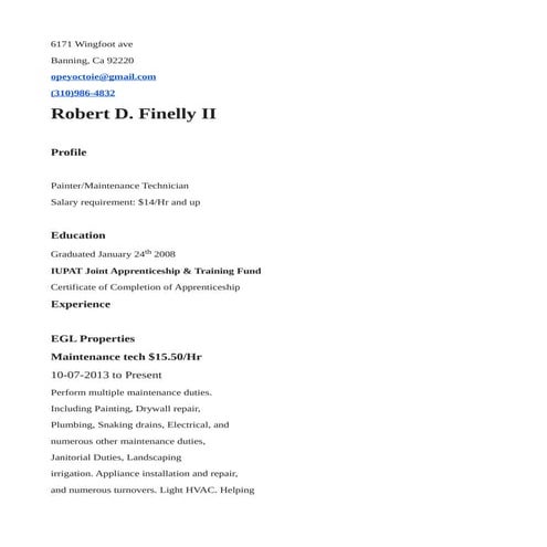 Dougs Resume. (1) | PDF