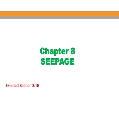 Examples on seepage | DOC
