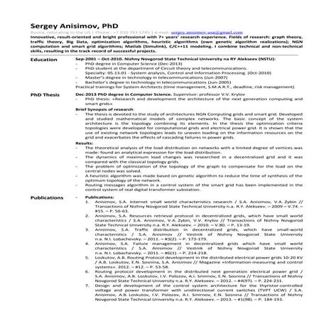 CV - Sergey Anisimov - acad_last_4 | DOC