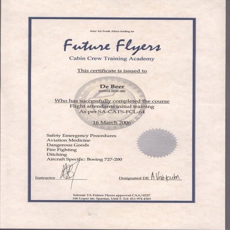 060310 Aviation Certificates | PDF
