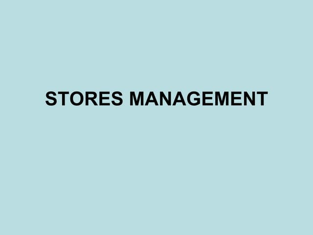 CE4250 CPM Lecture 4 Store Management.pdf CE4250 CPM Lecture 4 Store Management.pdf