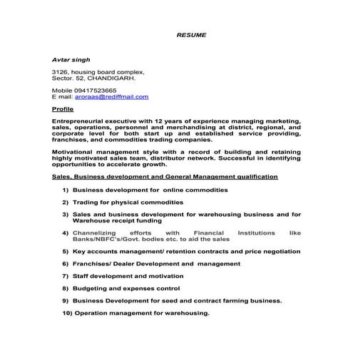 RESUME_Avtar_Singh_ | DOCX