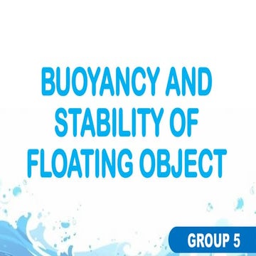 HYDRAULICS-BOUYANCY PPT FOR LECTURES.pptx