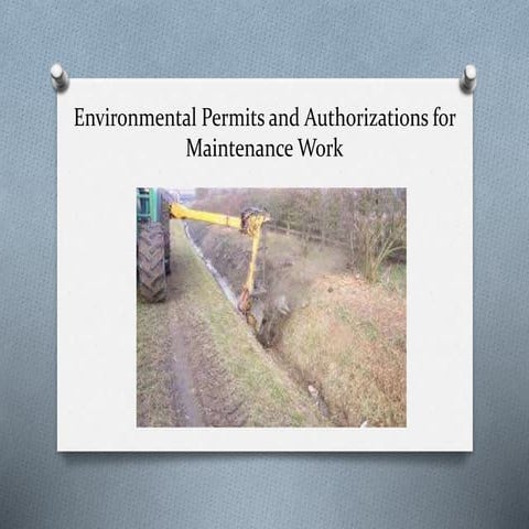Environmental Permitting for Maintenance Work | PPTX
