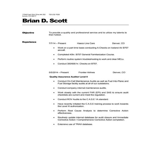 Brian Scott Resume | DOC