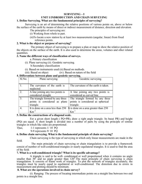 Chain surveying.1 | PPTX | Civil Engineering Industry | Industries