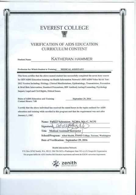 NCCT Phlebotomy Certification Card0001 | PDF