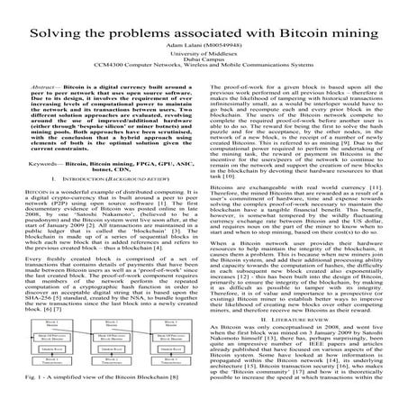 Solving the problems associated with Bitcoin mining | PDF
