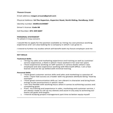 Thaven's CV | DOC