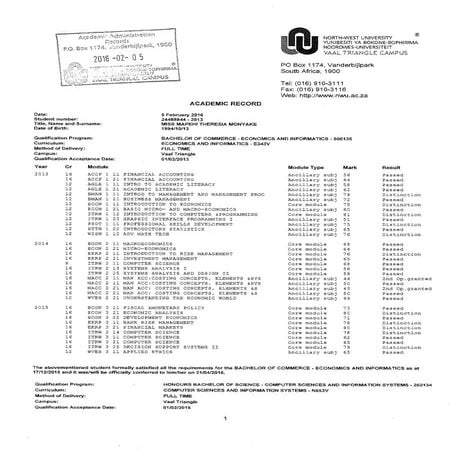 Academic Record | PDF