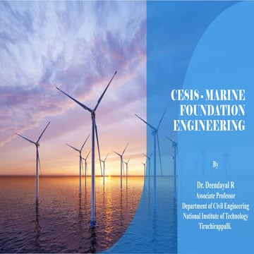 MARINE FOUNDATION ENGINEERING for Btech third year | PPTX