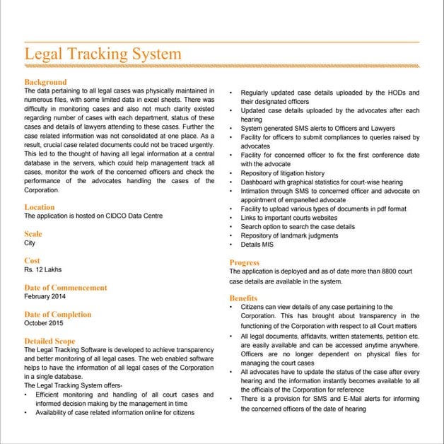 Legal Tracking System | PDF