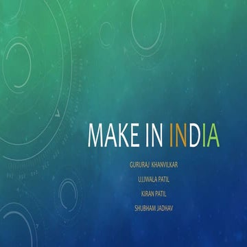 Make in india | PPTX