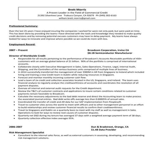 Brett Morris Resume | DOC