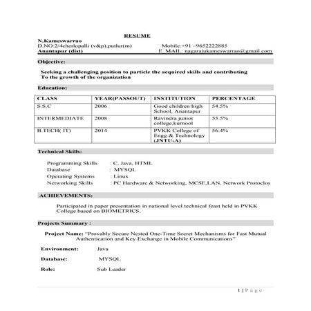 kamesh | DOC | Programming Languages | Computing