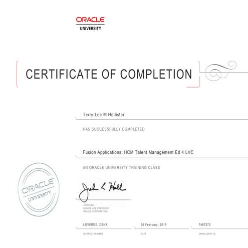 Talent Management Certificate | PDF