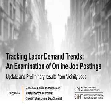 Assessing labour demand trends through online job postings: preliminary ...