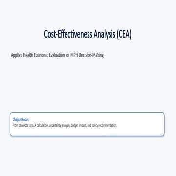 Cost effectiveness analysis | PPTX
