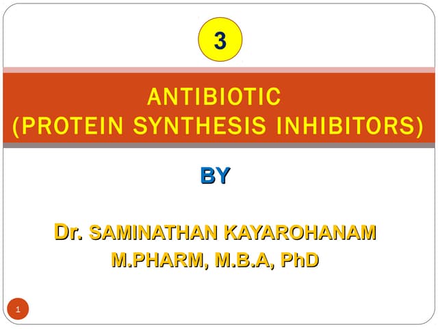 Antibiotics & mechanisms of actions | PPTX