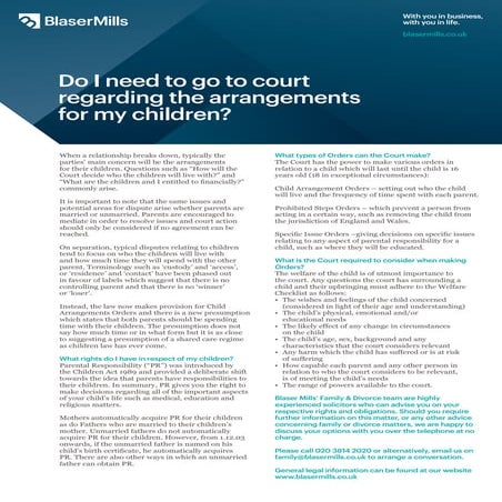 BM_Child Arrangements | PDF