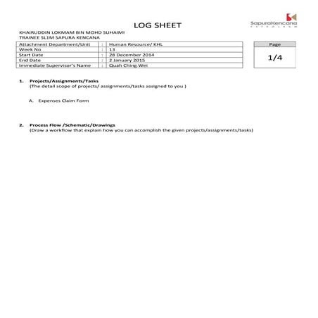 Log Sheet - Claim and Benefit | DOC