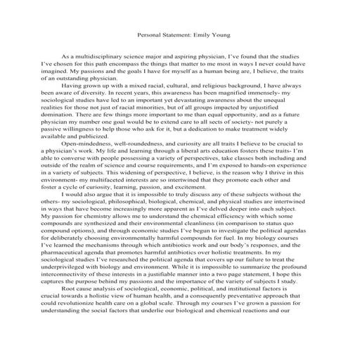 Personal Statement for Duke University by CollegeEssay.org