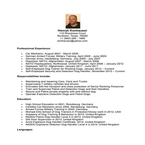 Resume 2015 | PDF