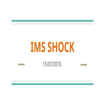 IMS-SHOCK and management if patient in shock | PPT