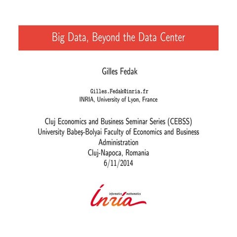 Designing TCS e-Infrastructure: data, metadata and architecture | PPTX