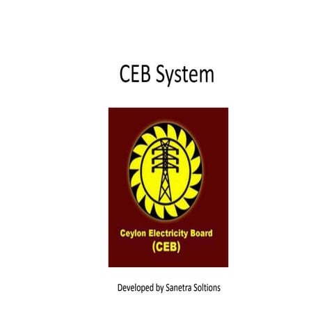 Ceylon Electricity Board : Data Base Management System | PPTX