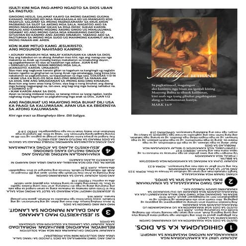 Cebuano Printable Gospel Tract - A Memorial to Mary of Bethany (Letter ...