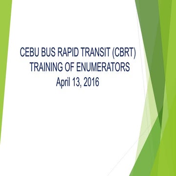 Cebu Bus Rapid Transit (cbrt).presentation | PPT