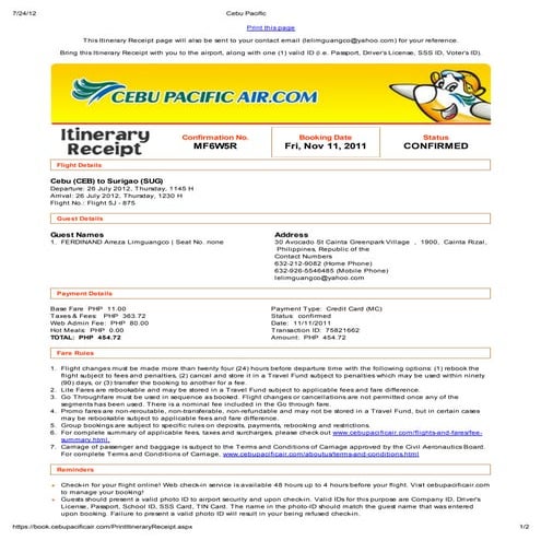 Cebu pacific | PDF