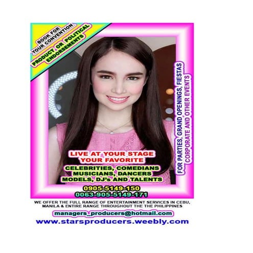 CEBU SINGERS, CEBU DANCERS, CEBU MODELS AND TALENTS, CEBU COMMERCIAL ...
