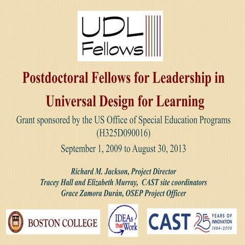 Universal Design for Learning (UDL): Initial Outcomes of a Leadership ...