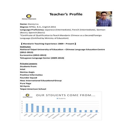 Teacher Profile_Danny | PDF