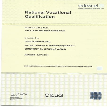 NVQ Level3 | PDF