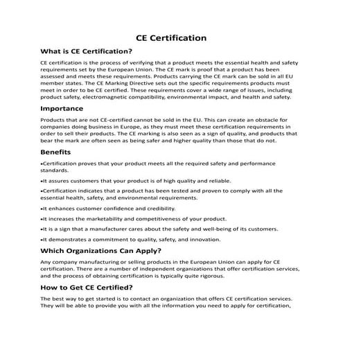 CE Certification.ppt