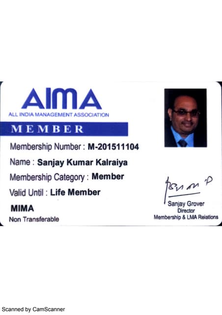 AIMA Certificate | PDF