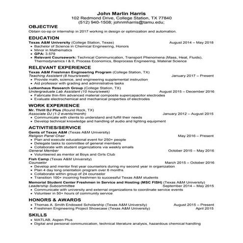 John Harris Resume | PDF