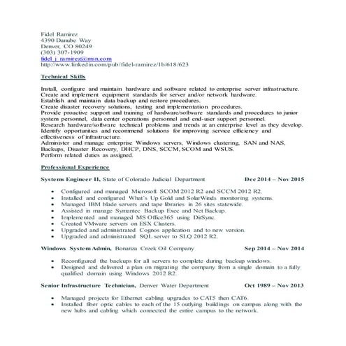 Resume - Stanifer Robert Dale - New Sum | DOC