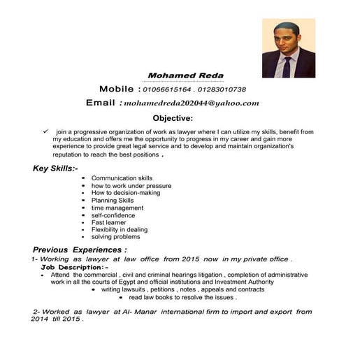 mohamed reda cv | DOC