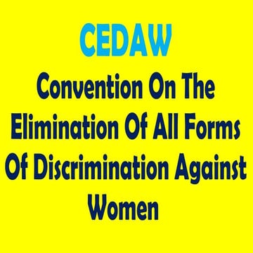CONVENTION ON THE ELIMINATION OF ALL FORMS OF DESCRIMINATION AGAINST ...
