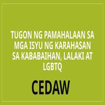 CEDAW.pptx Lesson 5 - Ap10 Second Quarter | PPT