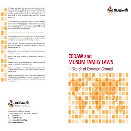 Cedaw & Muslim Family Laws | PDF