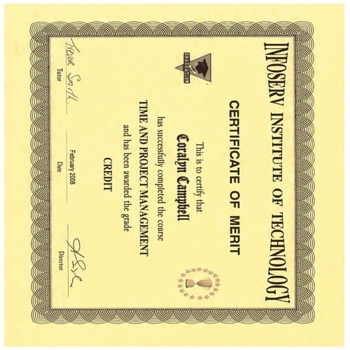 Cert-Time & Project Mgmt | PDF