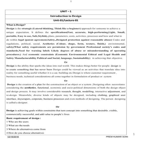 Ced chapter one rgpv | PDF