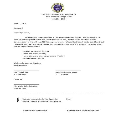 Cedula/Fee Paper | DOCX