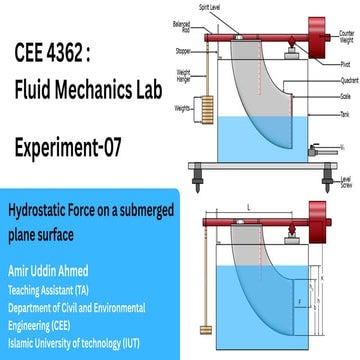 Fluid Mechanic Lab - Hydrostatic Pressure | PDF