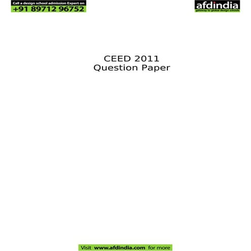 Ceed 2011 past question paper | PDF